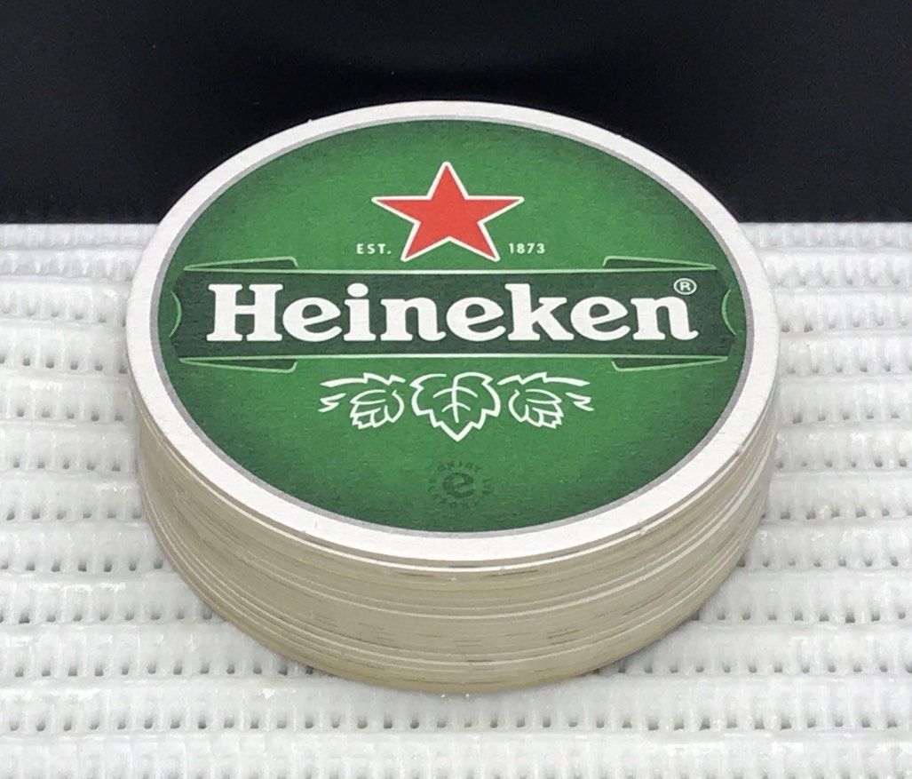 HEINEKEN Red Star Beer Mat/Coasters (25 pcs), Food & Drinks, Alcoholic ...