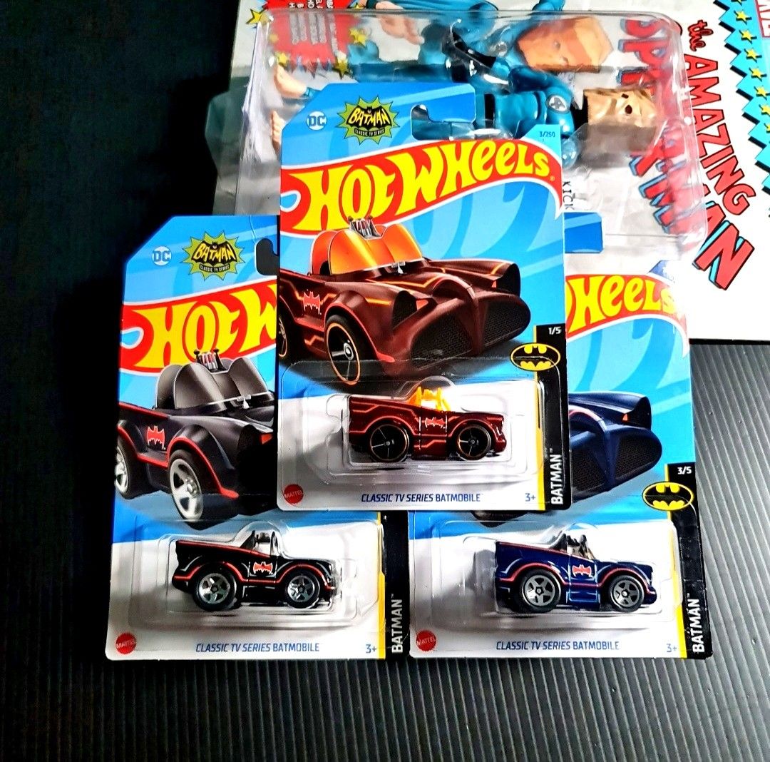 Hot Wheels Batman Classic TV Series Batmobile ( Maroon & Orange, Black ...