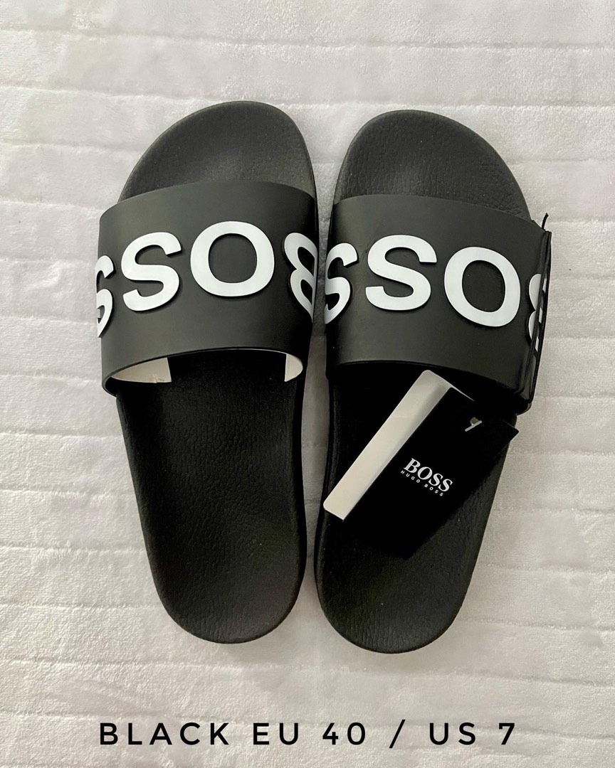Hugo Boss Bay Slides, Men's Fashion, Footwear, Slippers & Slides on ...