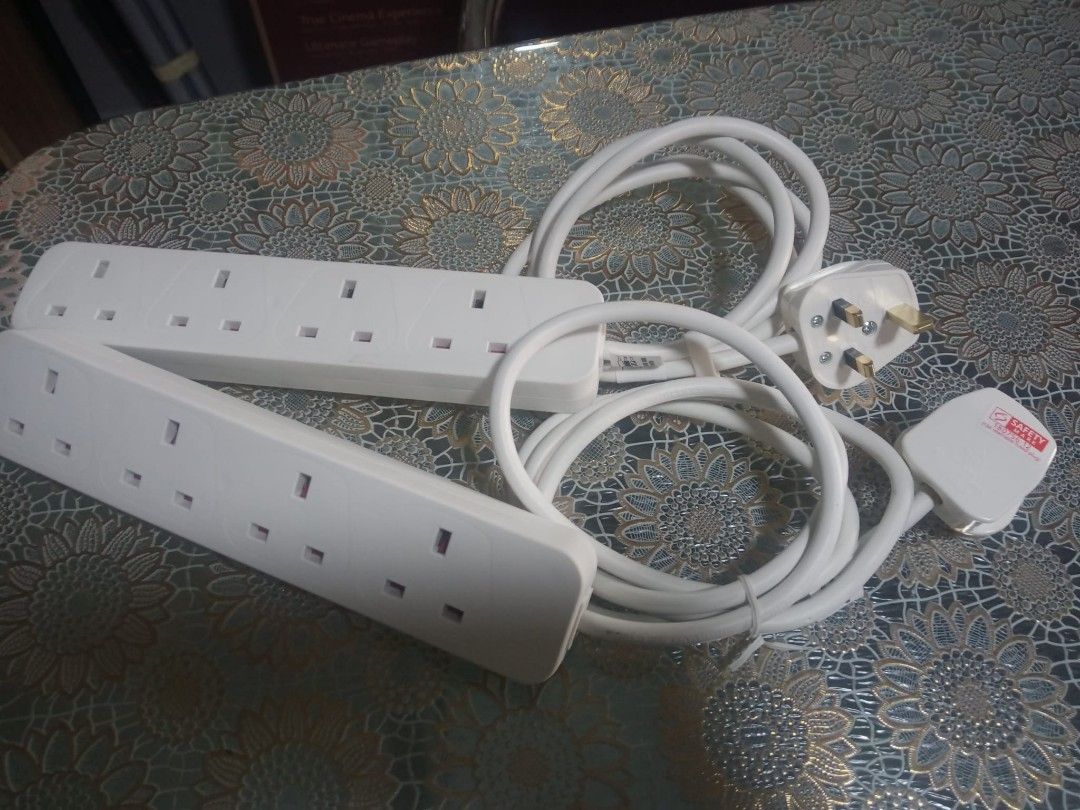 Ikea 4 way extension chord 150cm, TV & Home Appliances, Electrical ...