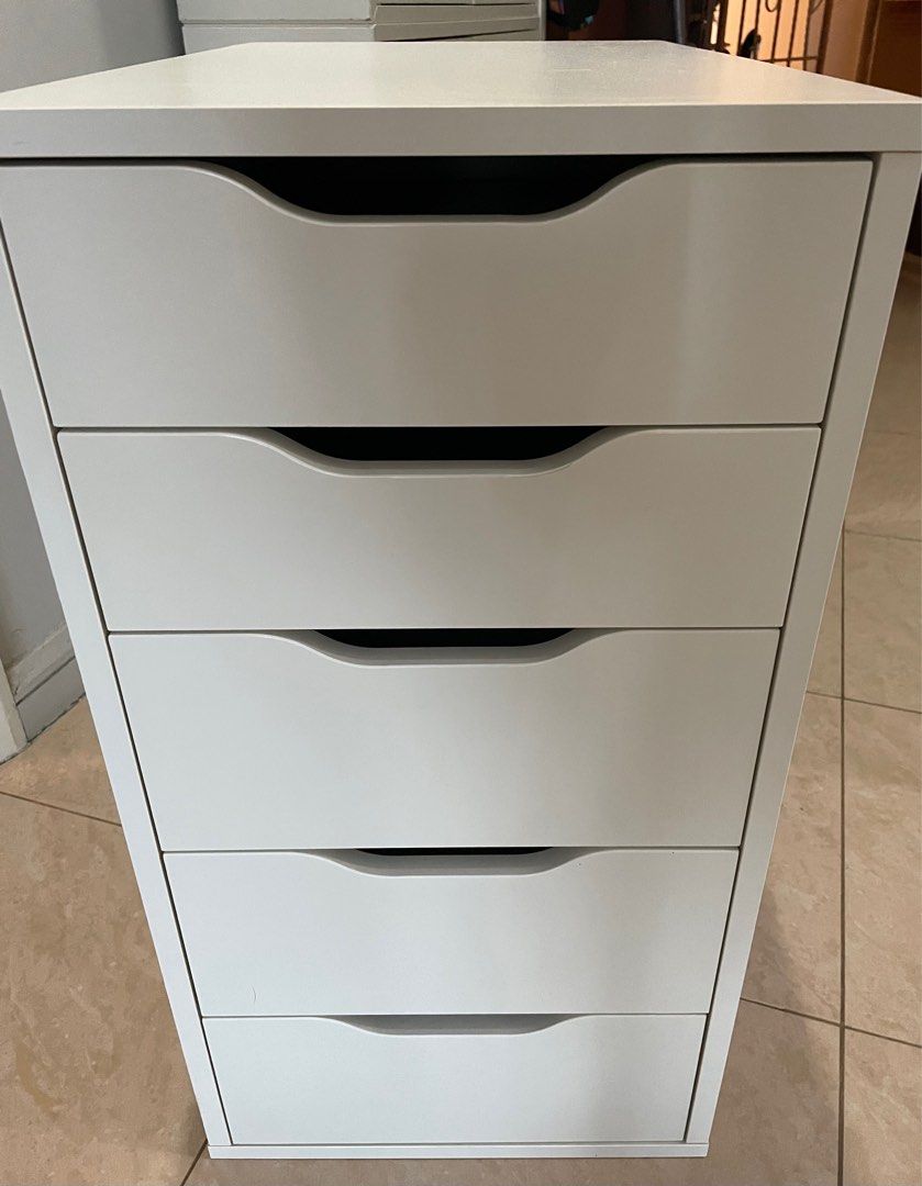Ikea Alex Drawer White Wood Like New, Furniture & Home Living ...
