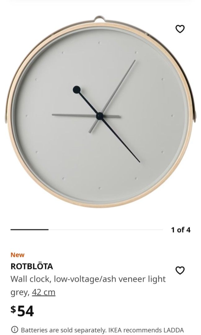 Ikea clock Rotblota, Furniture & Home Living, Home Decor, Clocks on ...