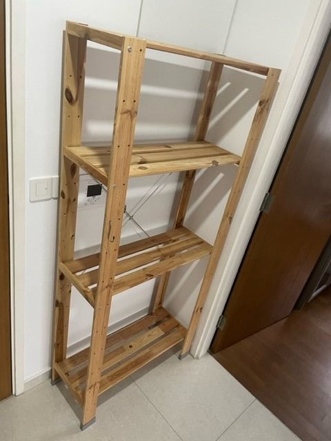 Ikea Hejne shelving unit wood - like new, Furniture & Home Living ...