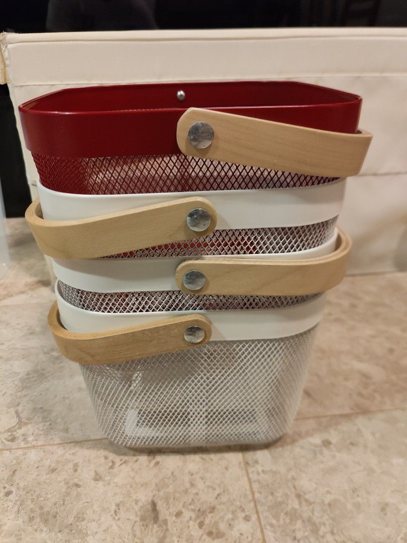 IKEA metal baskets X 4, Furniture & Home Living, Home Improvement ...
