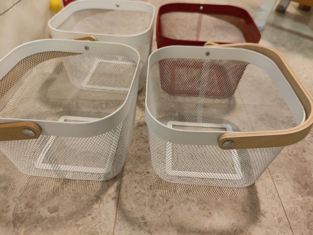 IKEA metal baskets X 4, Furniture & Home Living, Home Improvement ...