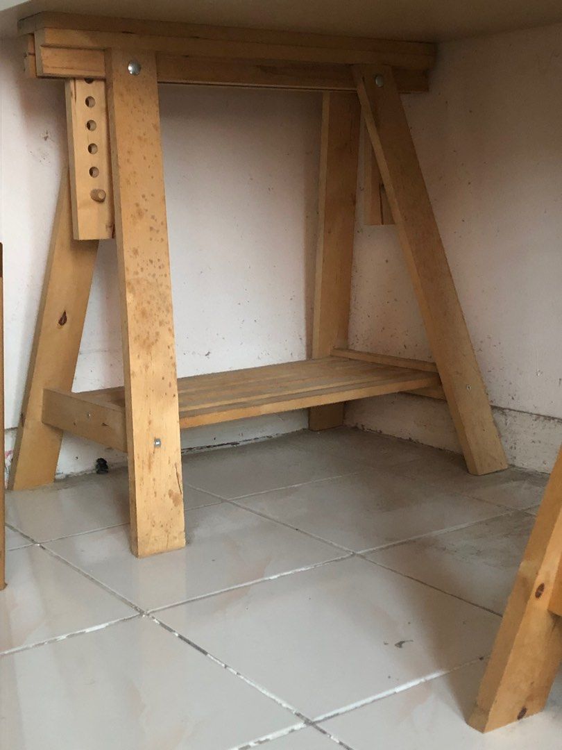 Ikea mittback trestle leg, Furniture & Home Living, Furniture, Tables ...