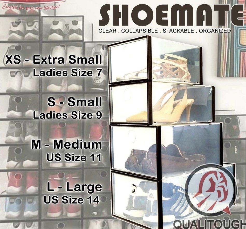 Individual Shoe Box (Clear & Stackable), Furniture & Home Living ...