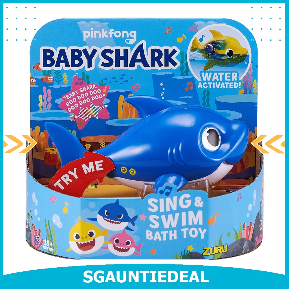 [instock] Robo Alive Junior Baby Shark Battery-Powered Sing and Swim ...