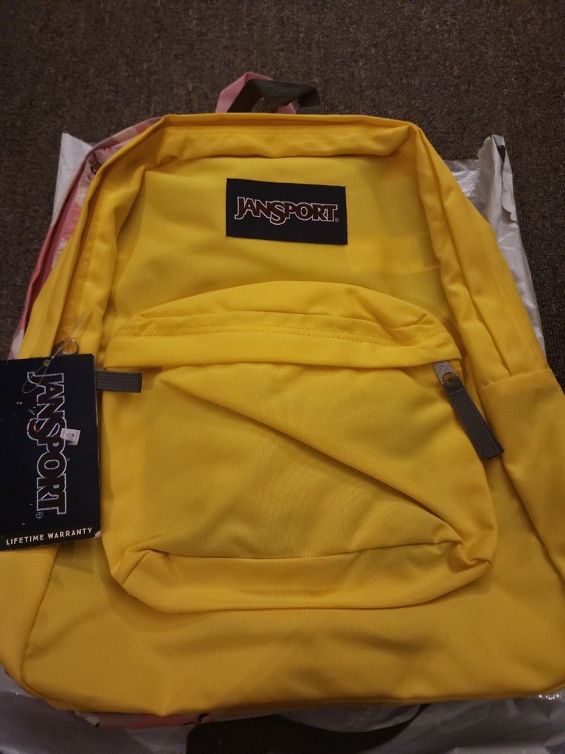 JanSport Superbreak Yellow Backpack / Travel Pack, Women's Fashion ...