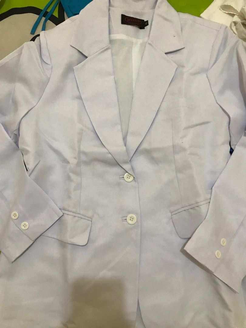 Jas Dokter Wanita Tangan Panjang, Fesyen Wanita, Pakaian Wanita, Baju ...