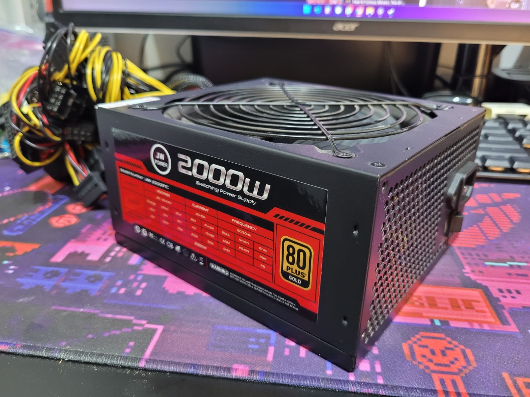 JW Power 2000w PSU 80 Plus Gold, Computers & Tech, Parts & Accessories ...