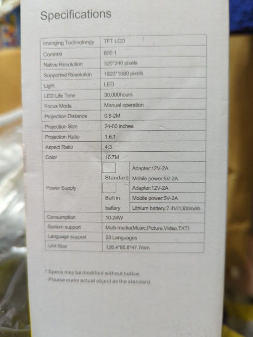 LED Projector - TFT LCD, 電腦＆科技, 電腦周邊及配件, 電腦周邊產品 - Carousell