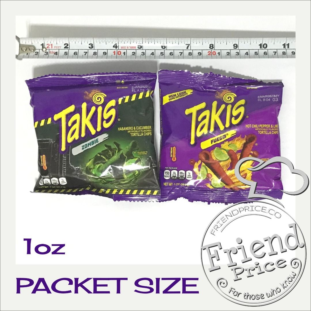 Limited Time Only - Takis Zombie 1 oz x 4 packets (Habanero & Cucumber ...