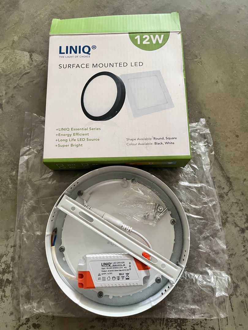 LINIQ Surface Mounted LED, Furniture & Home Living, Lighting & Fans ...