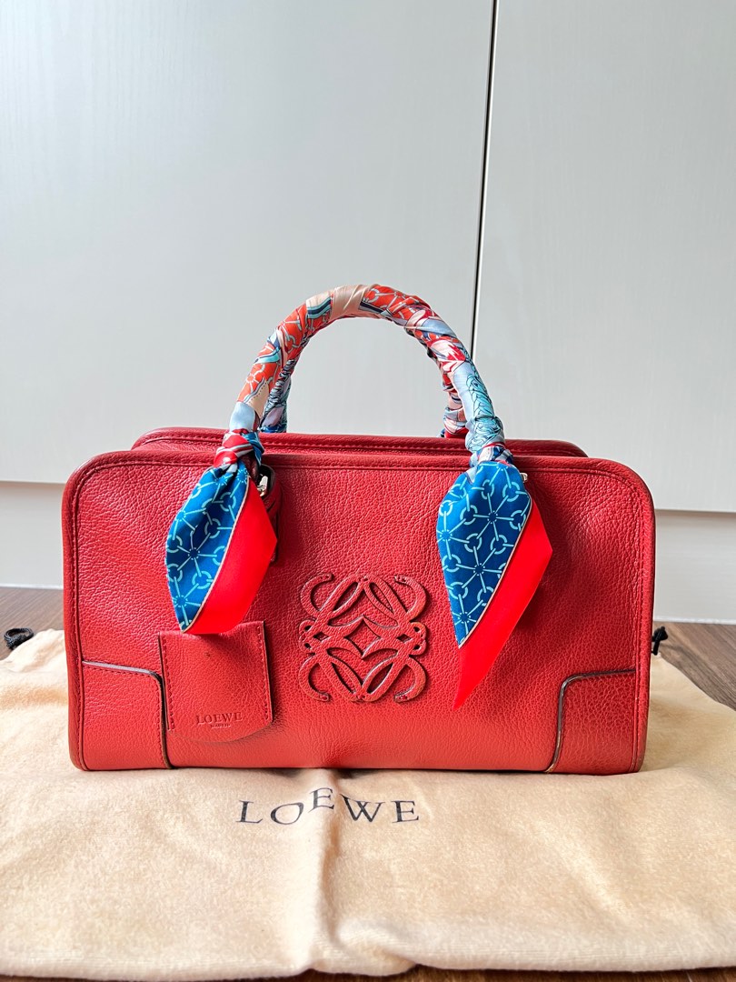 Loewe Amazona Mini Leather Handbag, Luxury, Bags & Wallets on Carousell