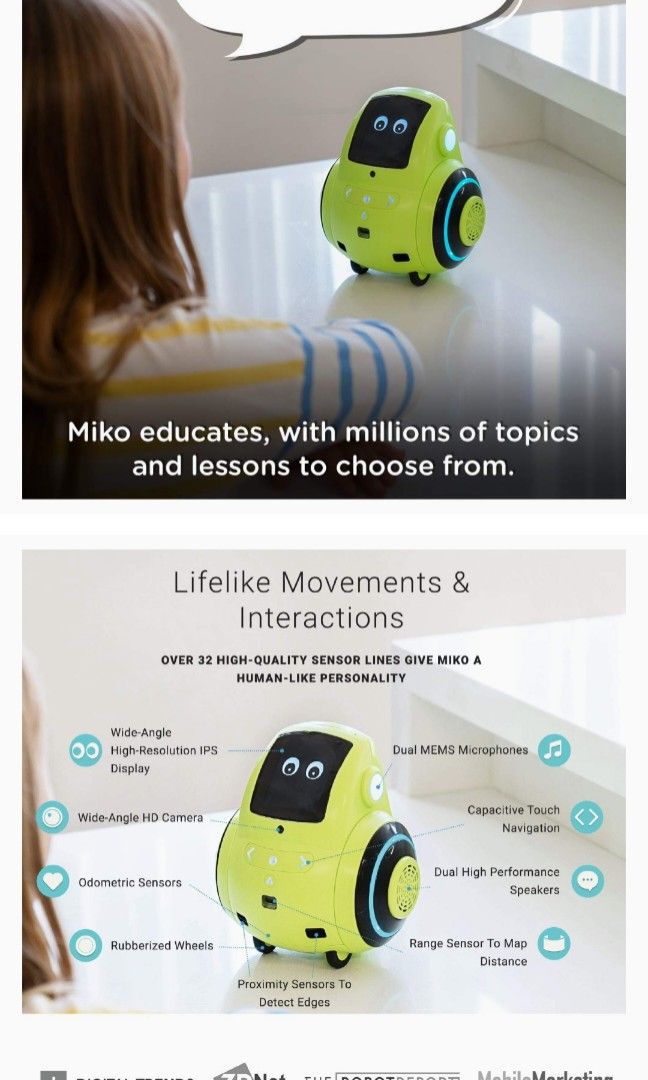 Miko 2 intelligent robot, Hobbies & Toys, Toys & Games on Carousell