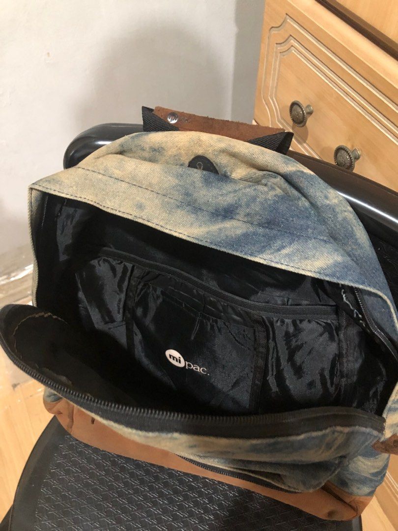 MiPac Acid Wash design Backpack, Women's Fashion, Bags & Wallets ...