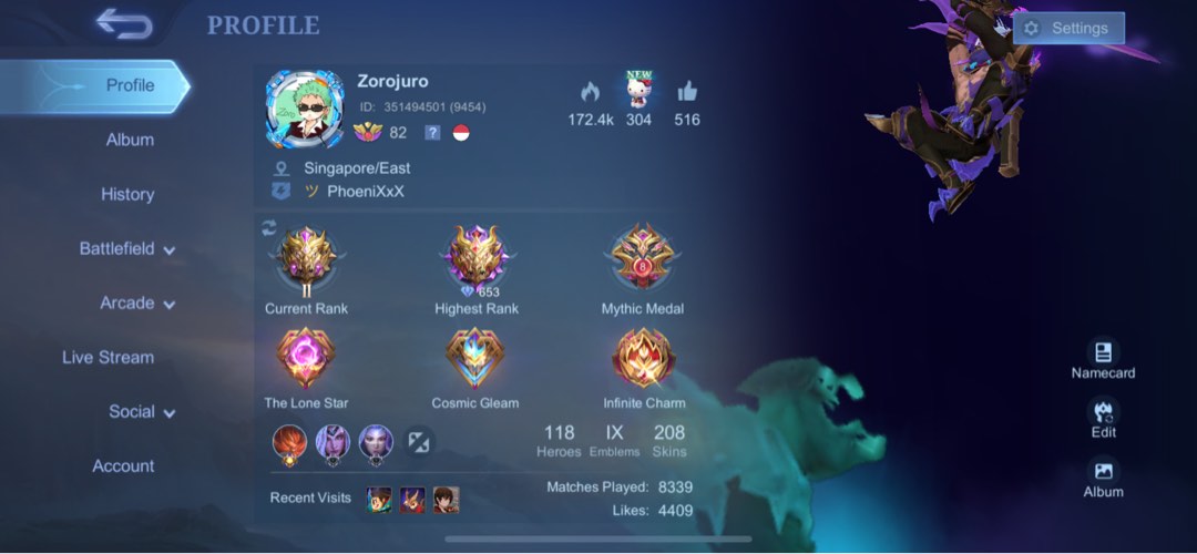 Mobile legends account, Video Gaming, Video Games, Others on Carousell