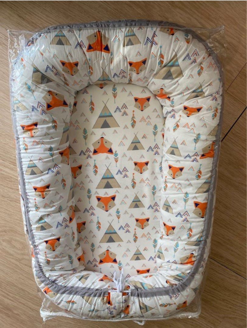 MPJ Organic Cotton Baby Nest Lounger - Little Fox, Babies & Kids, Baby ...