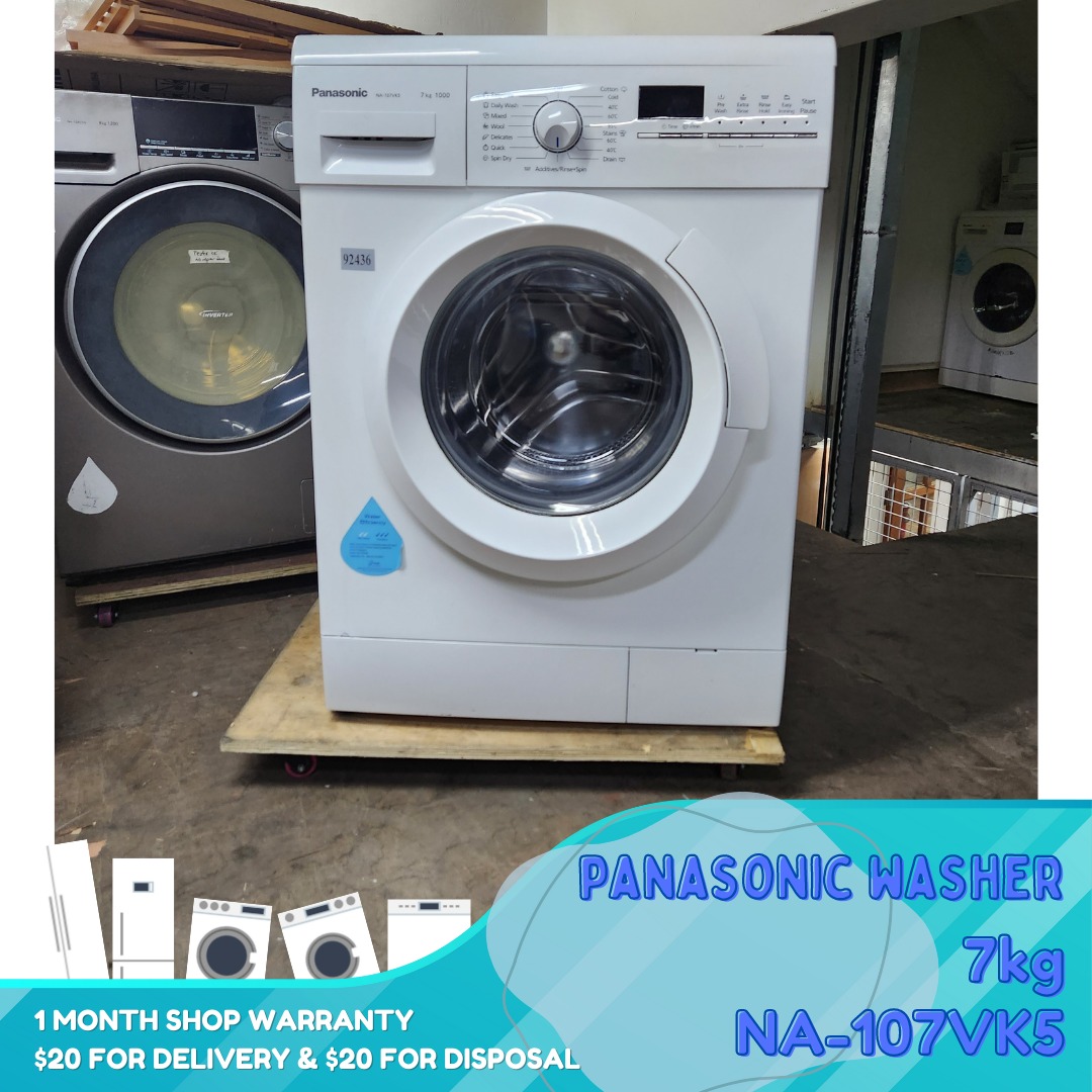 PANASONIC Washer 7kg NA-107VK5, TV & Home Appliances, Washing Machines and Dryers on Carousell