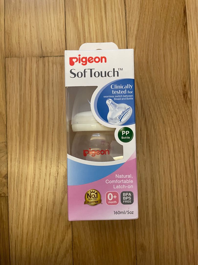 Pigeon Softouch 160mL Milk Bottle, Babies & Kids, Nursing & Feeding, Breastfeeding & Bottle ...