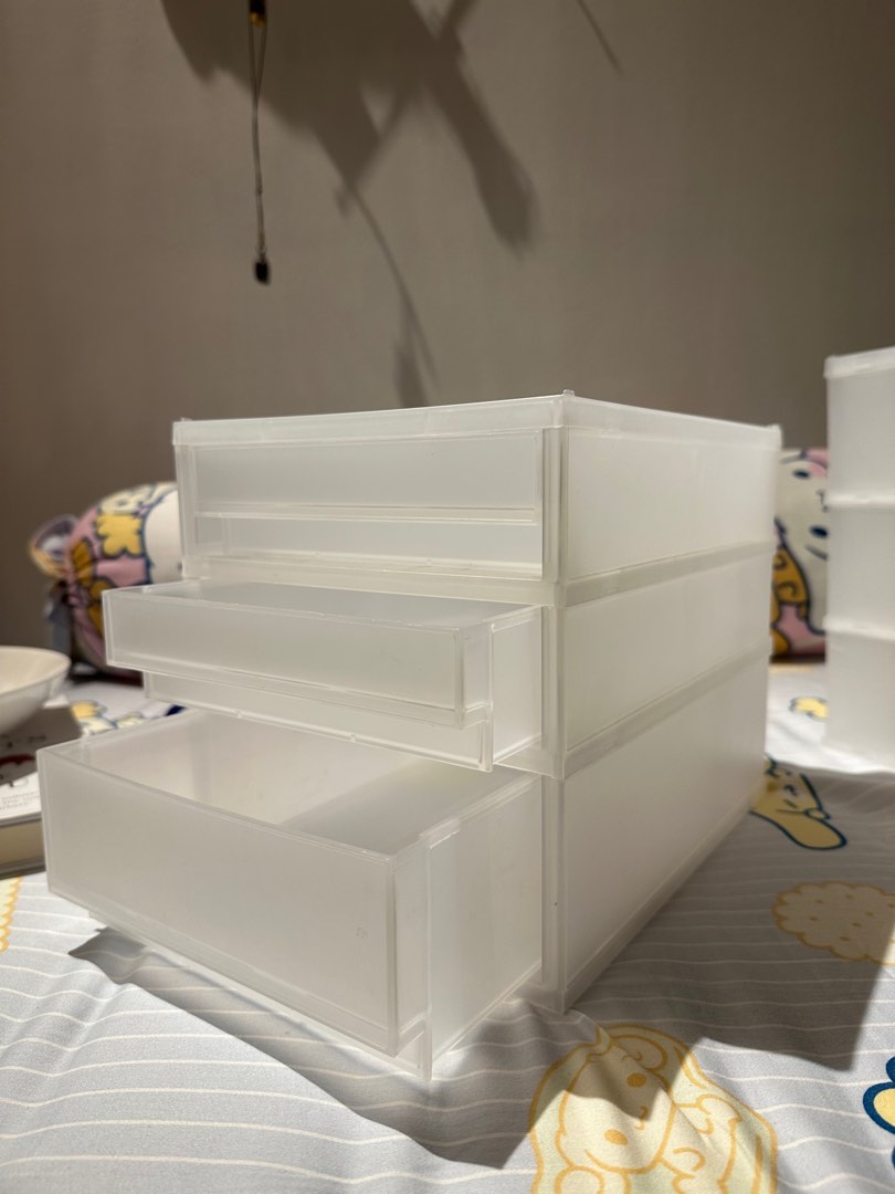 Small Plastic Storage Boxes (3 drawers), Furniture & Home Living, Home ...