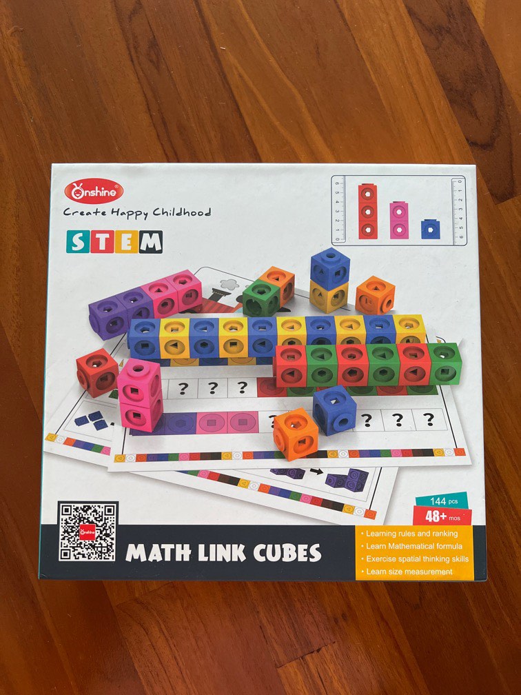 Preloved STEM Math Link Cubes, Hobbies & Toys, Toys & Games on Carousell