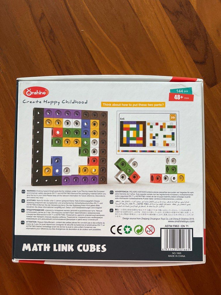 Preloved STEM Math Link Cubes, Hobbies & Toys, Toys & Games on Carousell