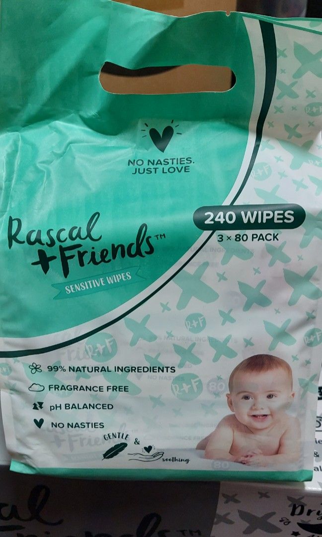 Rascal & Friends Baby Wipes, Babies & Kids, Bathing & Changing, Diapers ...