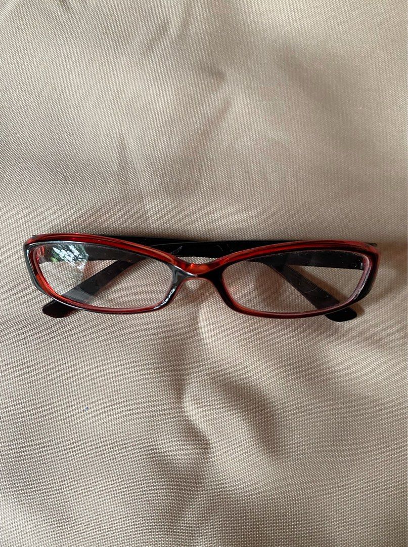 Red Rectangle Shaped Lense Eyeglasses, Women's Fashion, Watches ...