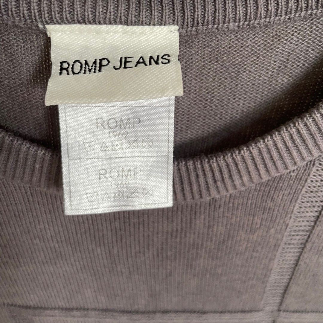 Romp jeans knit, Women's Fashion, Tops, Blouses on Carousell