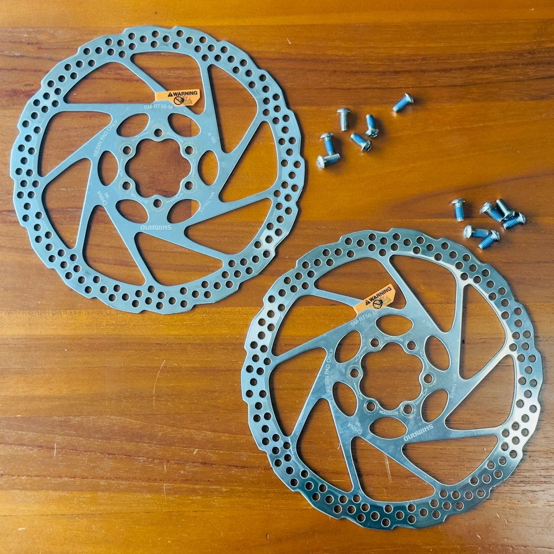 Rotors 2 nos. Shimano SM-RT56M 180mm diameter 6 bolts, Sports Equipment ...