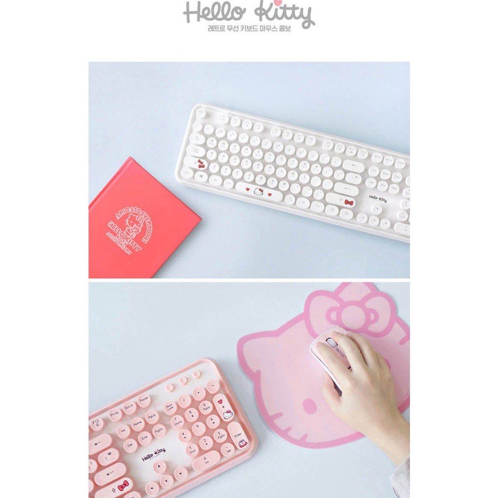 Sanrio Hello Kitty My Melody Kuromi Bluetooth Wireless Mouse And Keyboard Set Computers And Tech