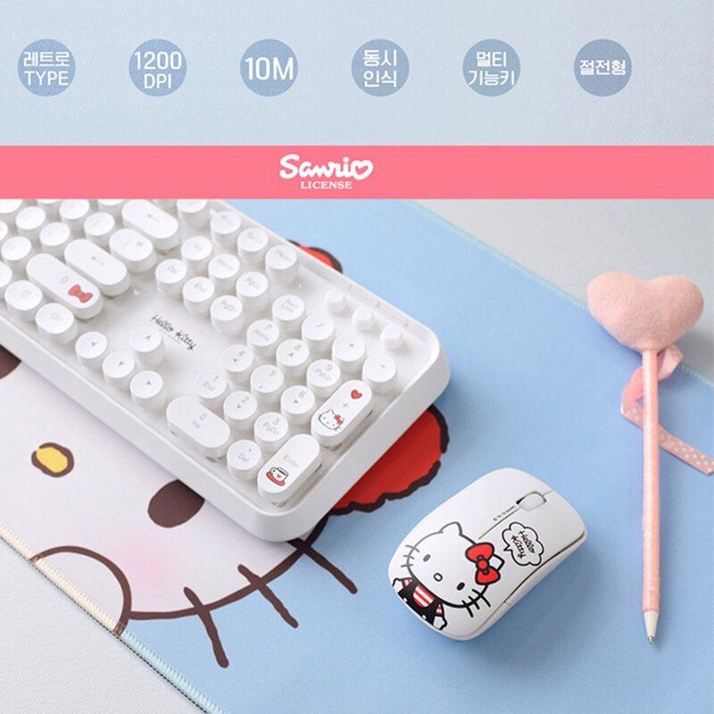 Sanrio Hello Kitty My Melody Kuromi Bluetooth Wireless Mouse and Keyboard SET, Computers & Tech ...