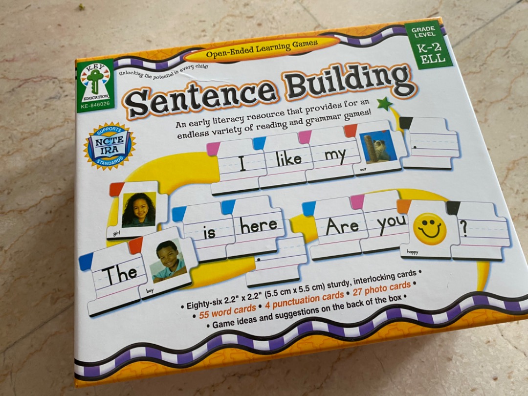 Sentence building game for kids, Hobbies & Toys, Toys & Games on Carousell