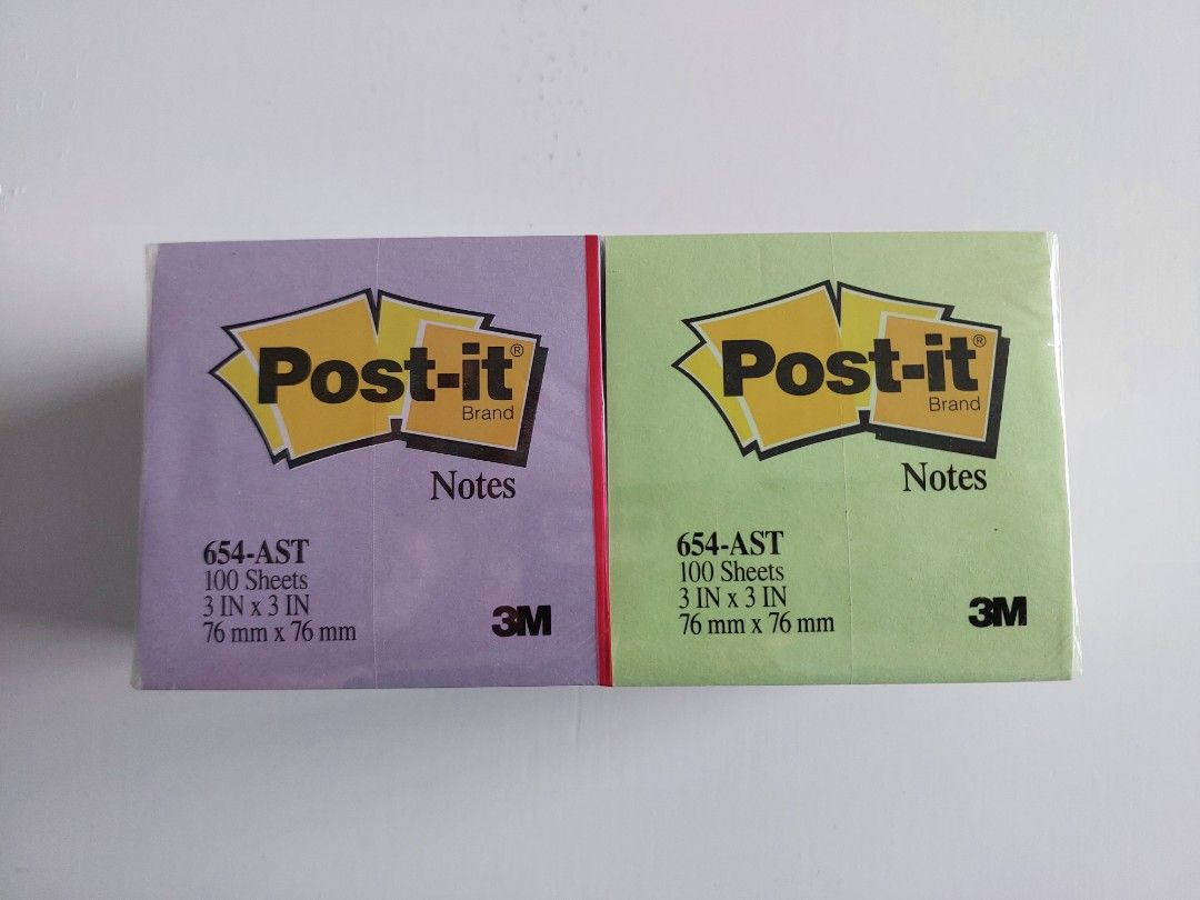 Set of 12 Brand New 3M Post-It Notes 3" x 3", Hobbies & Toys ...