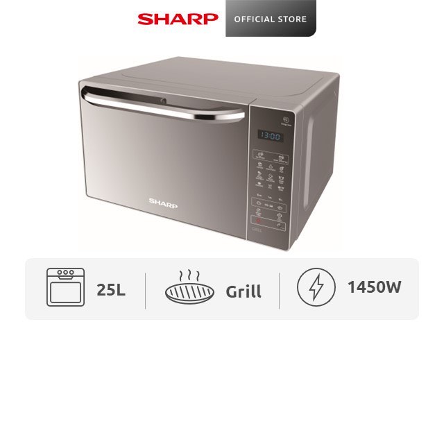 SHARP 25L Microwave Oven with Grill R-72E0(SM), TV & Home Appliances ...