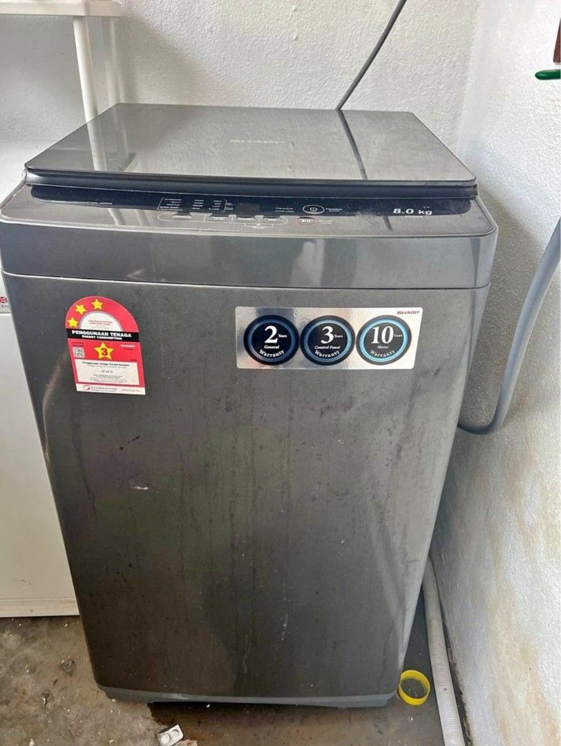 Sharp Mesin Basuh Washing Machine, TV & Home Appliances, Washing ...
