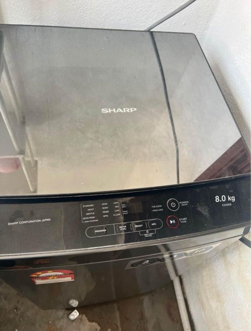 Sharp Mesin Basuh Washing Machine, TV & Home Appliances, Washing ...
