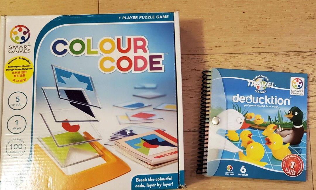 Smart Games Colour Code and Deduction magnetic travel game, 興趣及遊戲, 玩具 ...