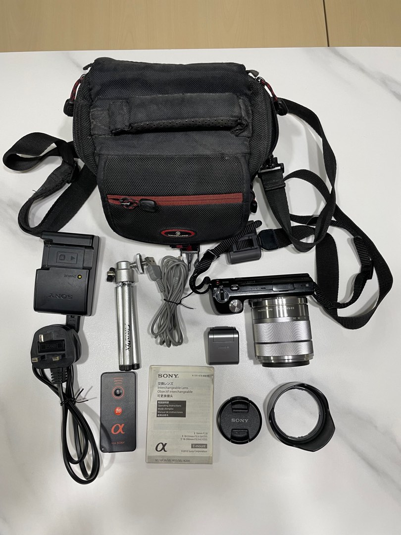 Sony Nex-5 DSLR camera with SEl1855 Full Set, Photography, Cameras on ...