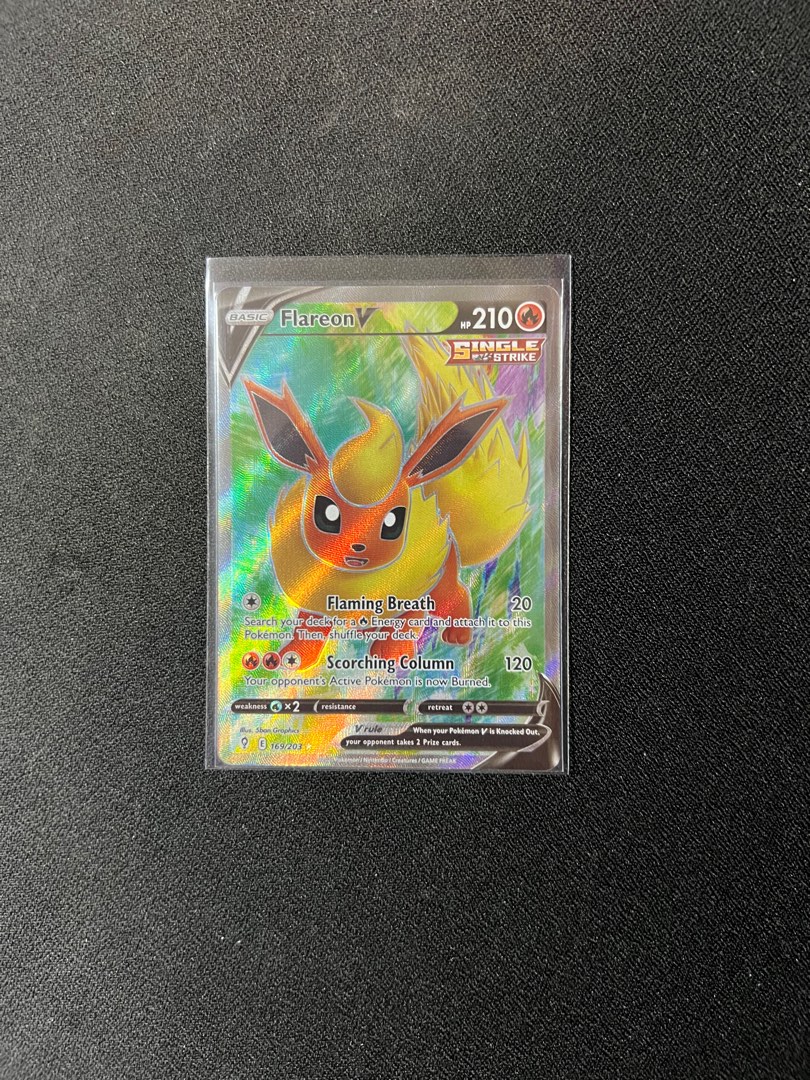 SS7 Evolving Skies Flareon V Full Art Ultra Rare - Pokemon TCG ES FA UR ...