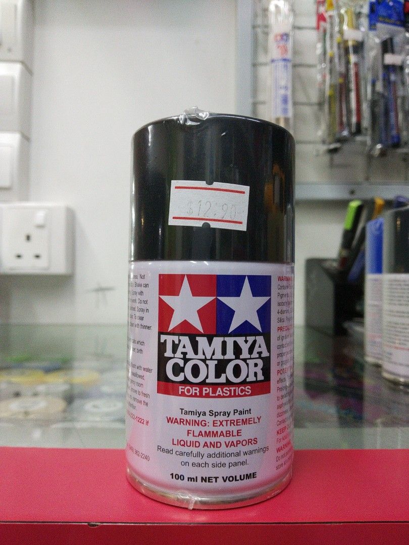 Tamiya TS-40 Metallic Black Spray Paint for Plastic, Hobbies & Toys ...