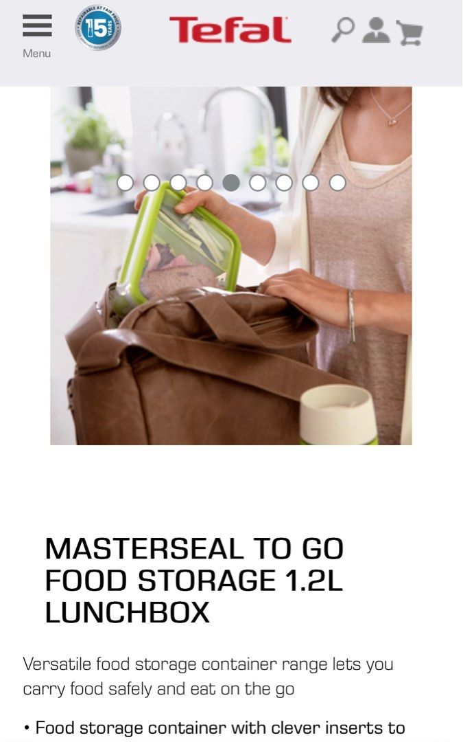 Tefal Masterseal To Go Lunchbox / Food Container / Food Storage ...