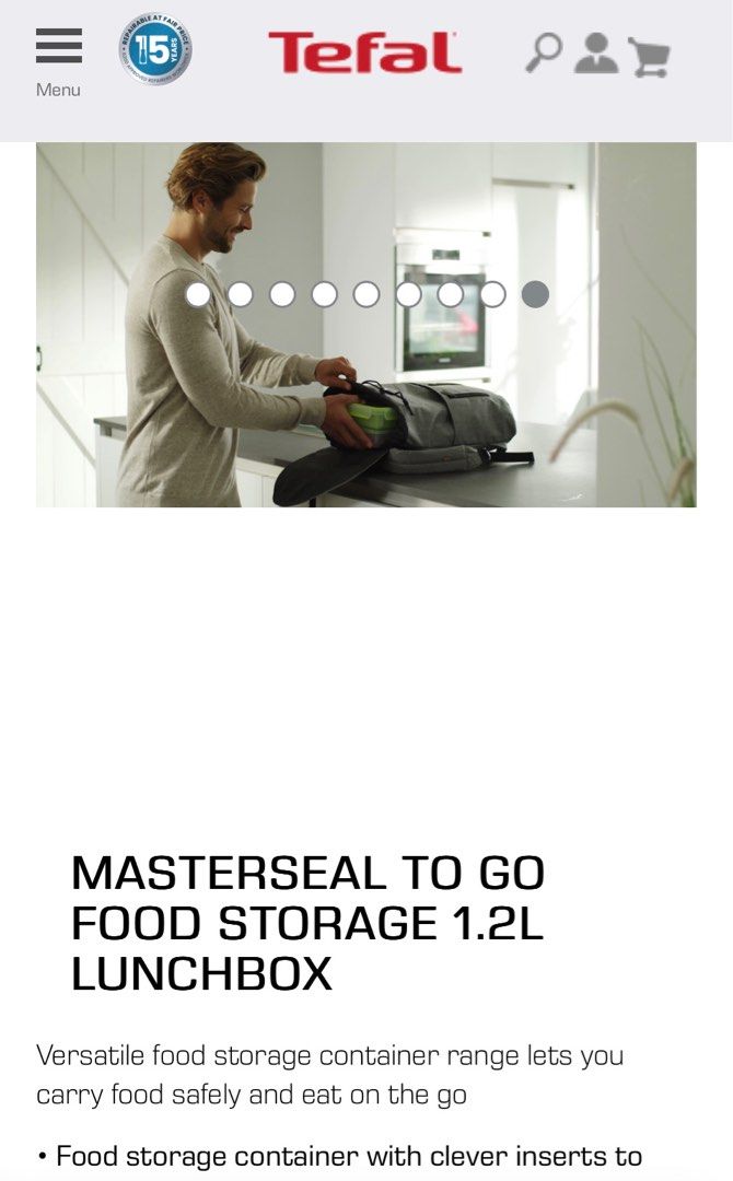 Tefal Masterseal To Go Lunchbox / Food Container / Food Storage ...