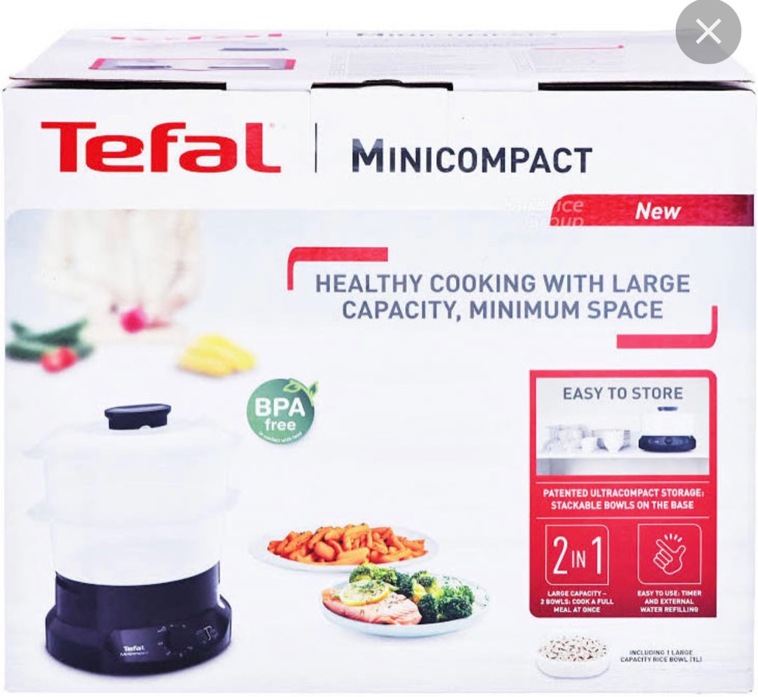 Tefal minicompact food steamer, TV & Home Appliances, Kitchen ...