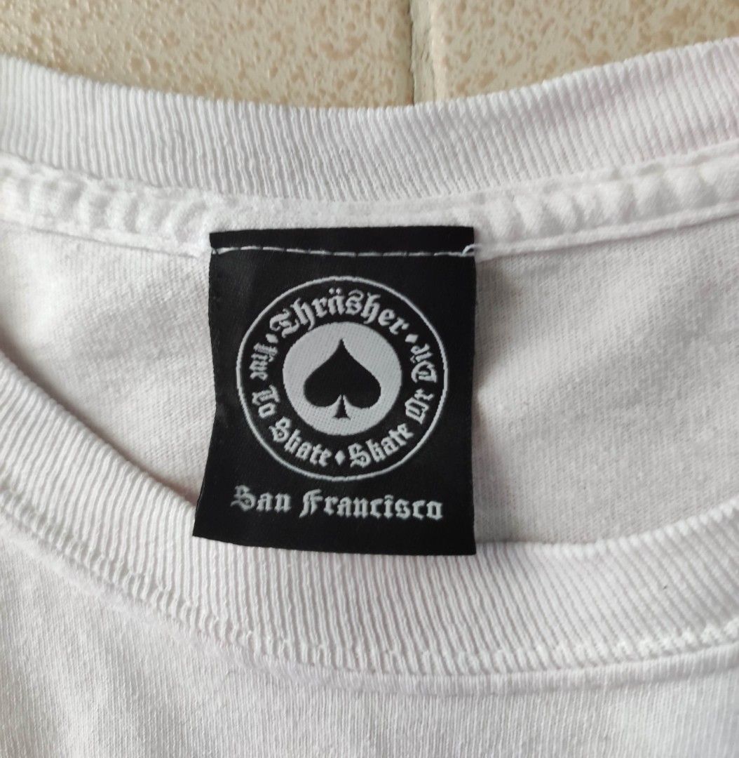 Thrasher Long sleeve...280! Issue may stain na Pink l, Men's Fashion ...