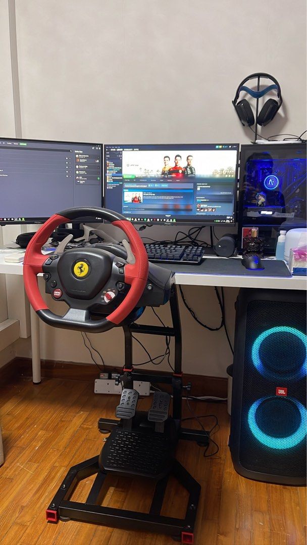 Thrustmaster ferrari 458 spider racing wheel with wheel stand and ...