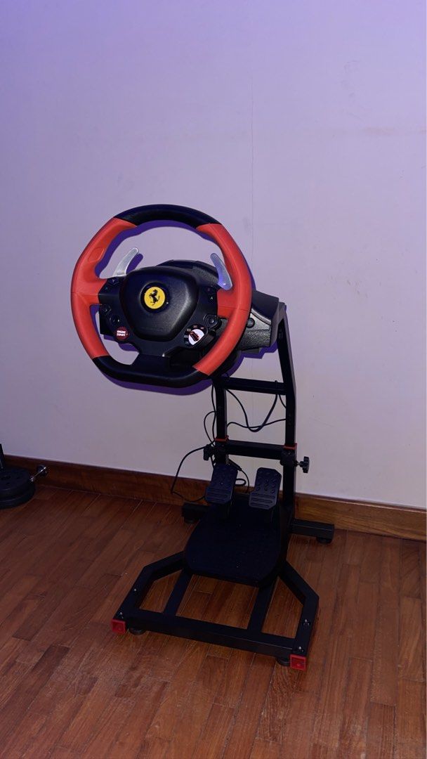 Thrustmaster ferrari 458 spider racing wheel with wheel stand and ...