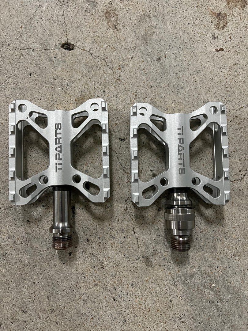 Ti Parts Workshop Double X Titanium Pedals for Brompton, Sports Equipment, Bicycles & Parts ...